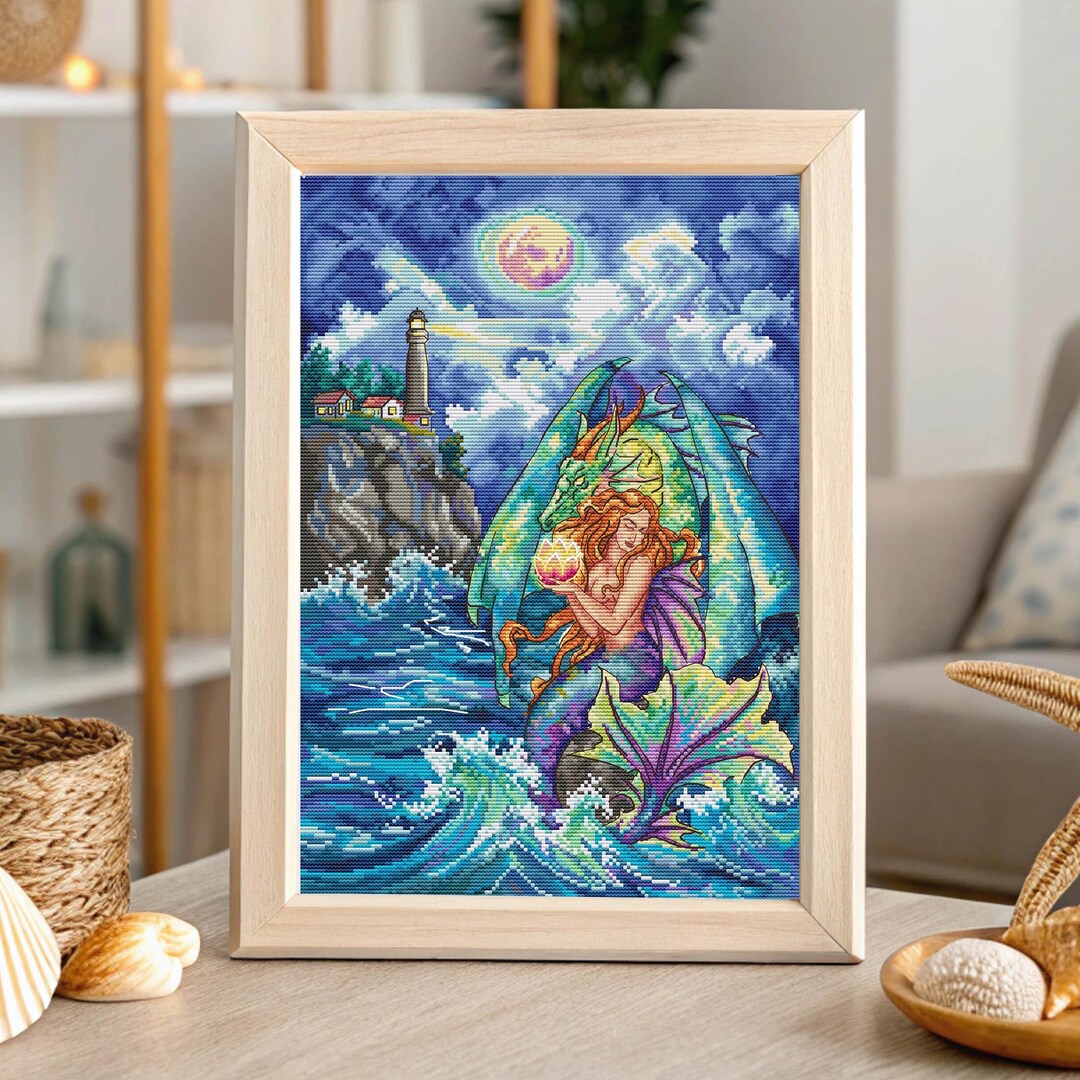 Undine Cross Stitch Gothic Pattern Pdf - Spriti of Water Hand ...