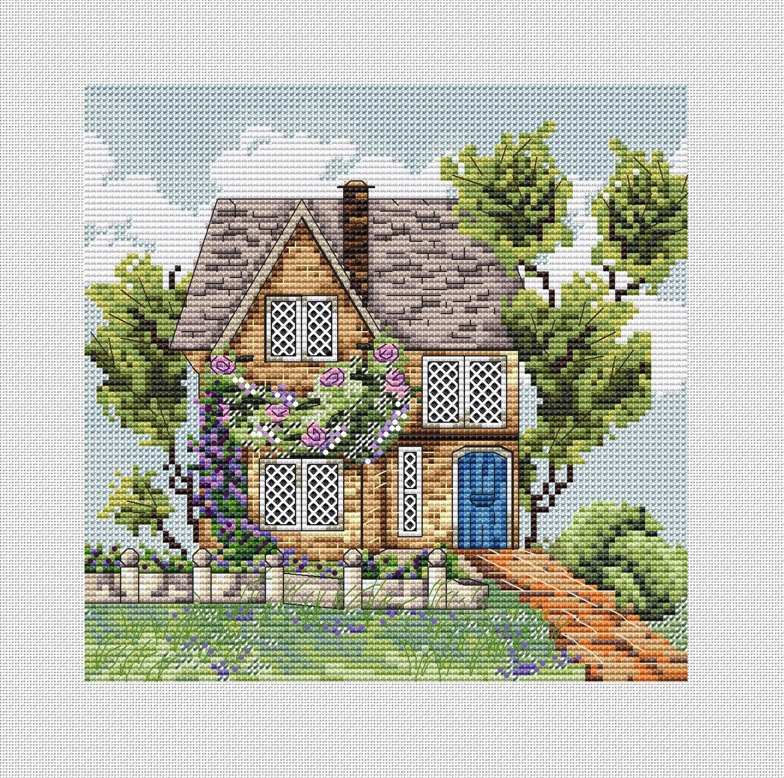 Old House Cross Stitch Village Pattern Grandmas House - Etsy