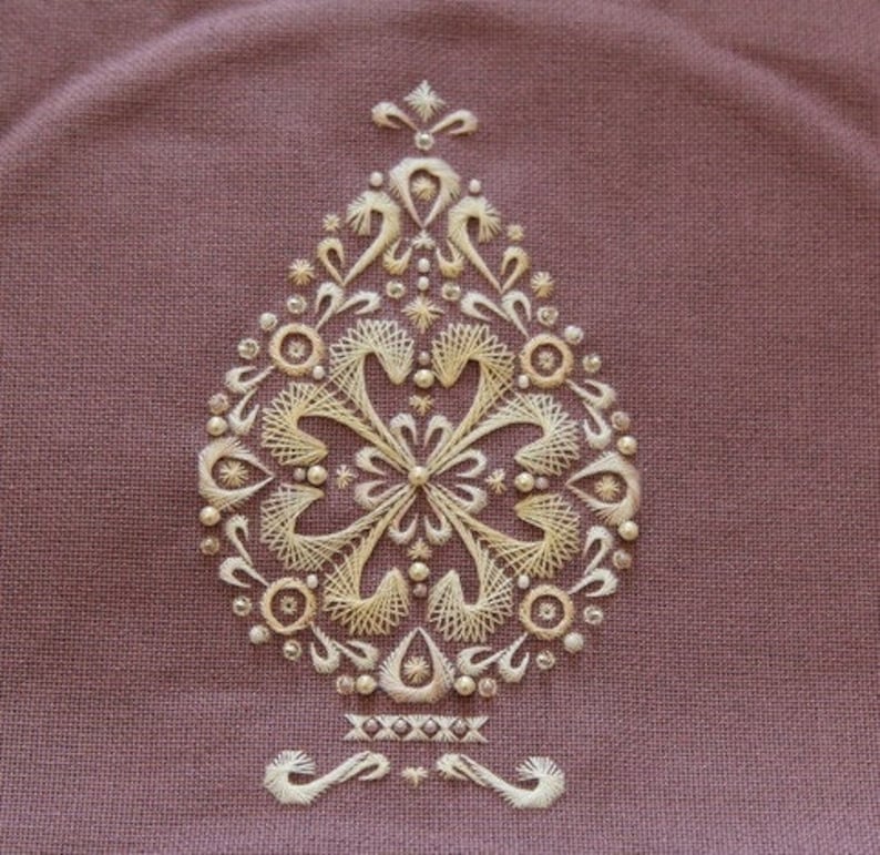 Egg Cross Stitch Whitework Pattern Pdf, Ornamental Embroidery Lace ...