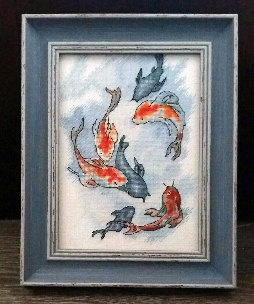 Koi Fish Cross Stitch Love Pattern Pdf - Carps Cross Stitch Japan Art ...