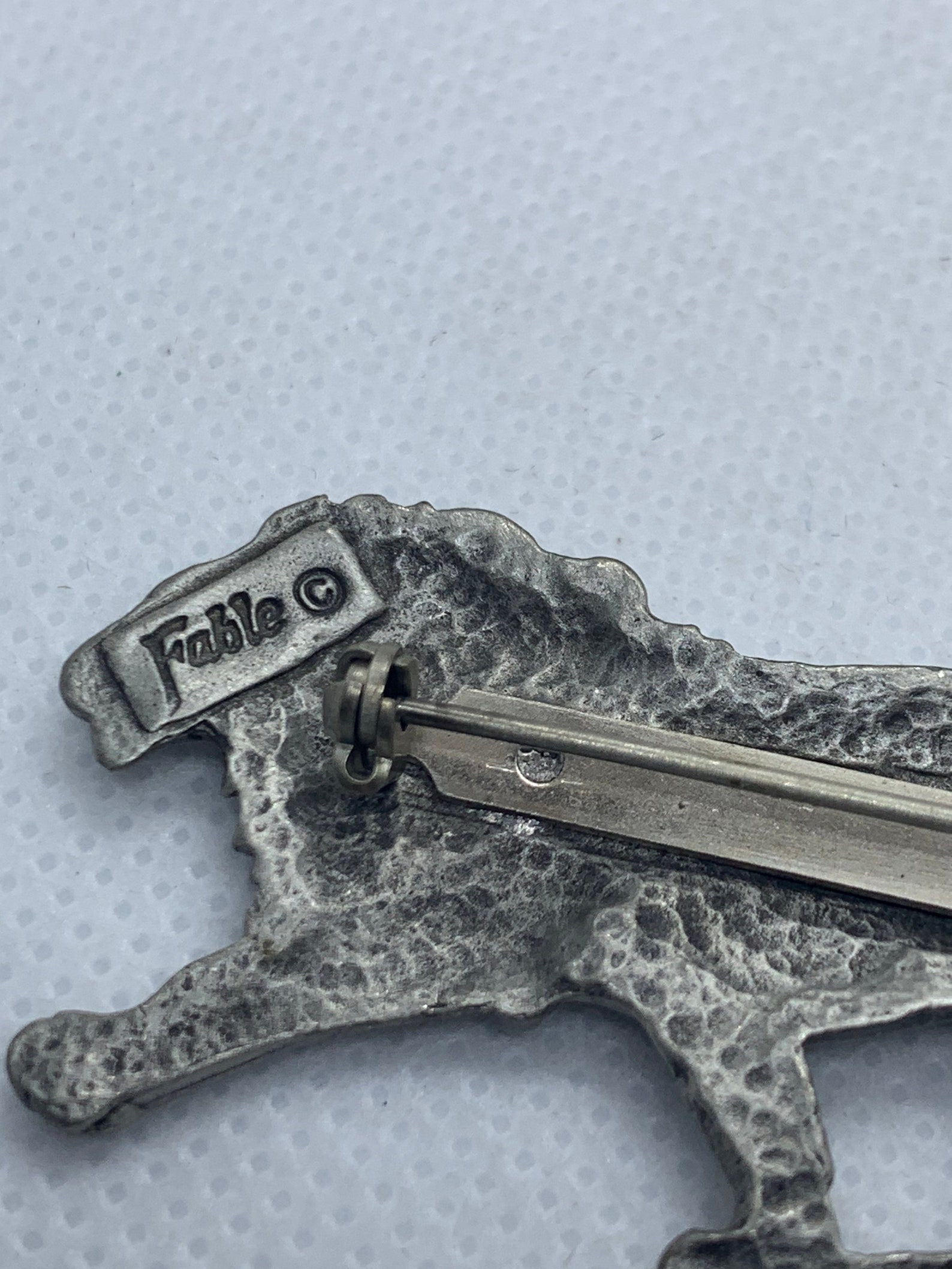 Signed Fable Silver Tone Lion Pin - Etsy