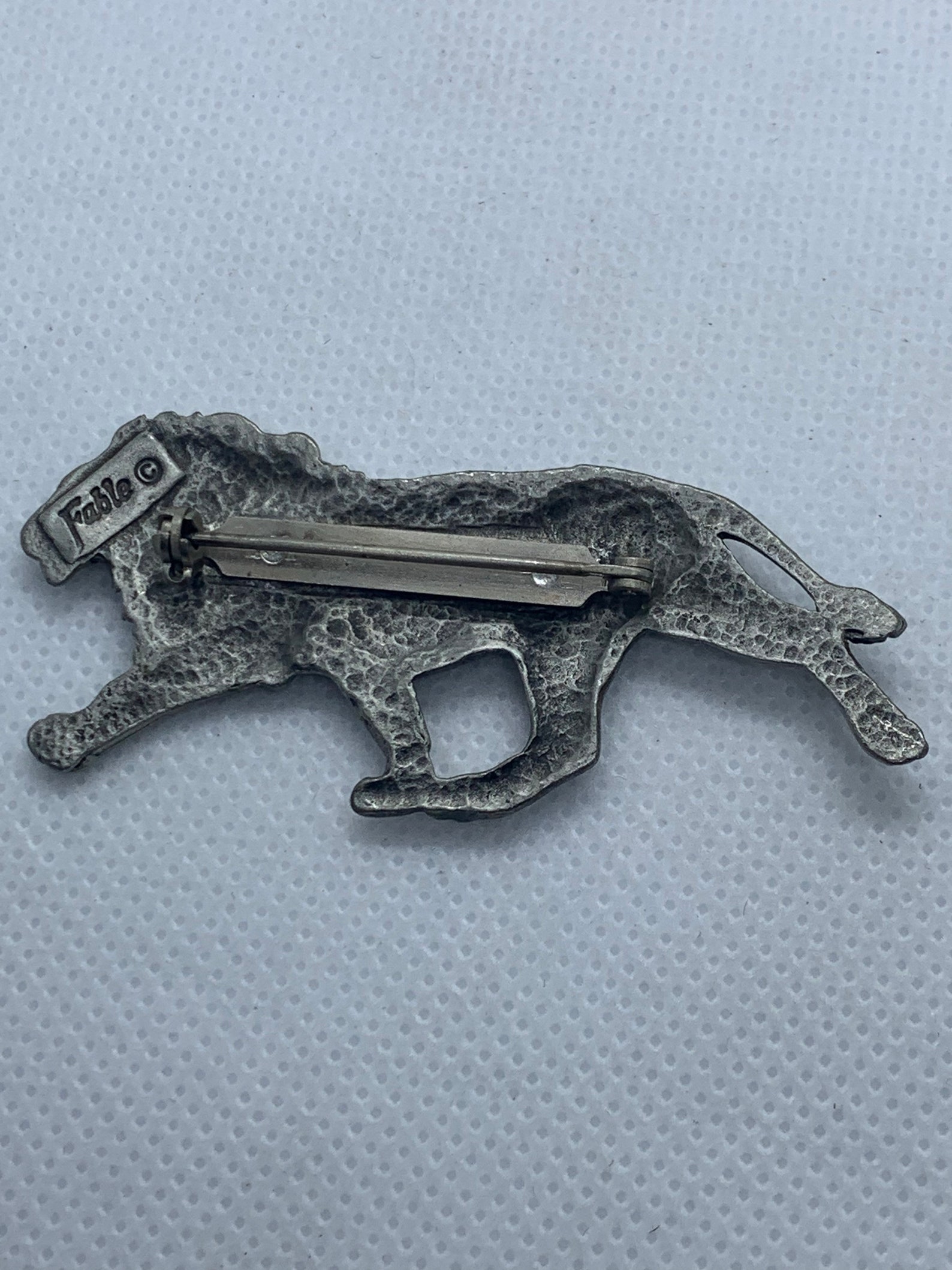 Signed Fable Silver Tone Lion Pin - Etsy