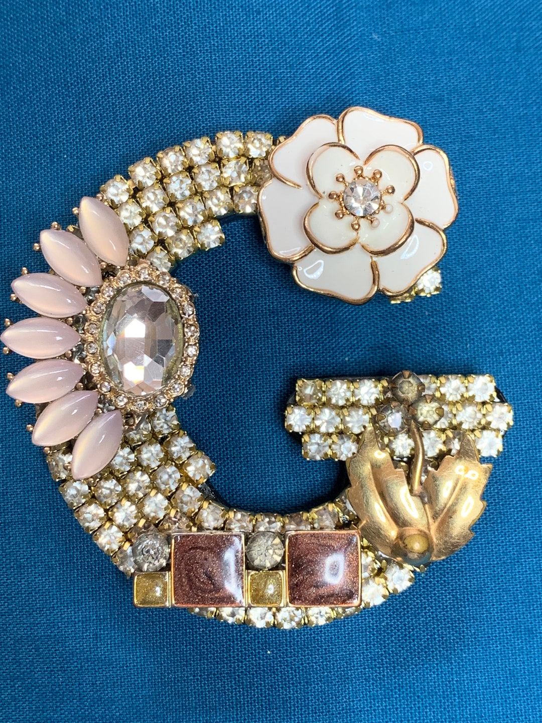 Jeweled Letter Initial g Handmade - Etsy