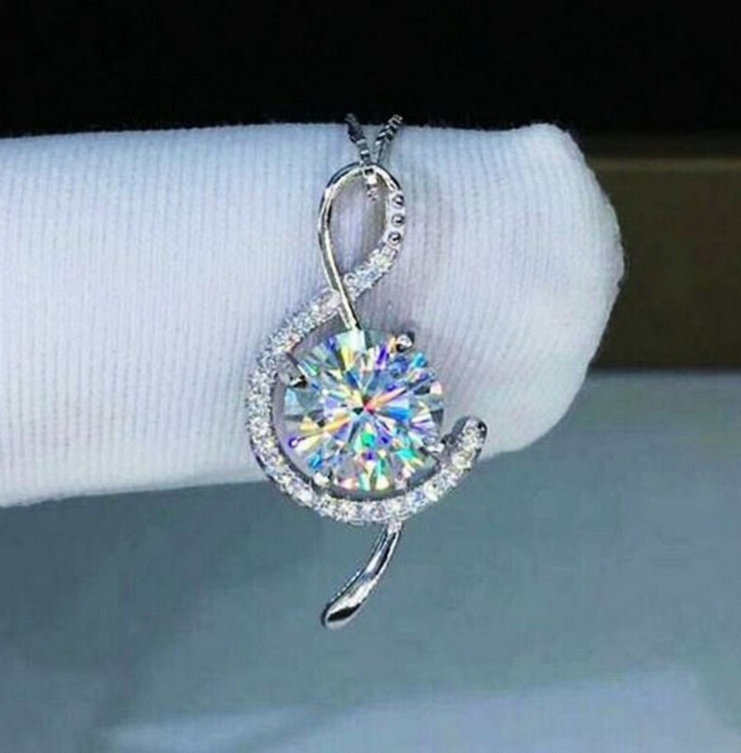 Handmade Musical Note Pendant Necklace, Treble Clef Pendant,round ...