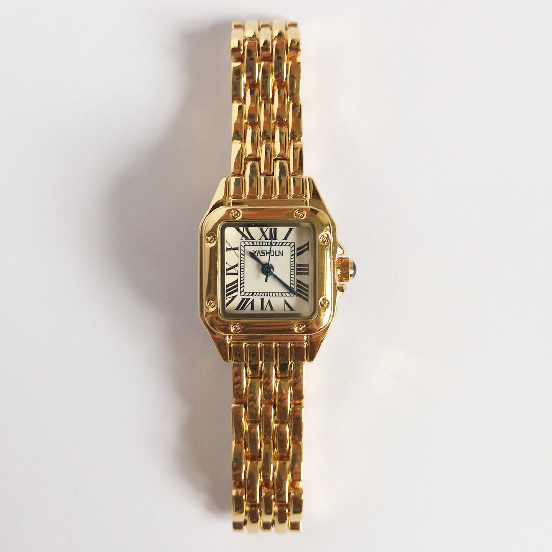 Gold Watch Women Watch Square Watch Vintage Watch Rome Watch - Etsy UK
