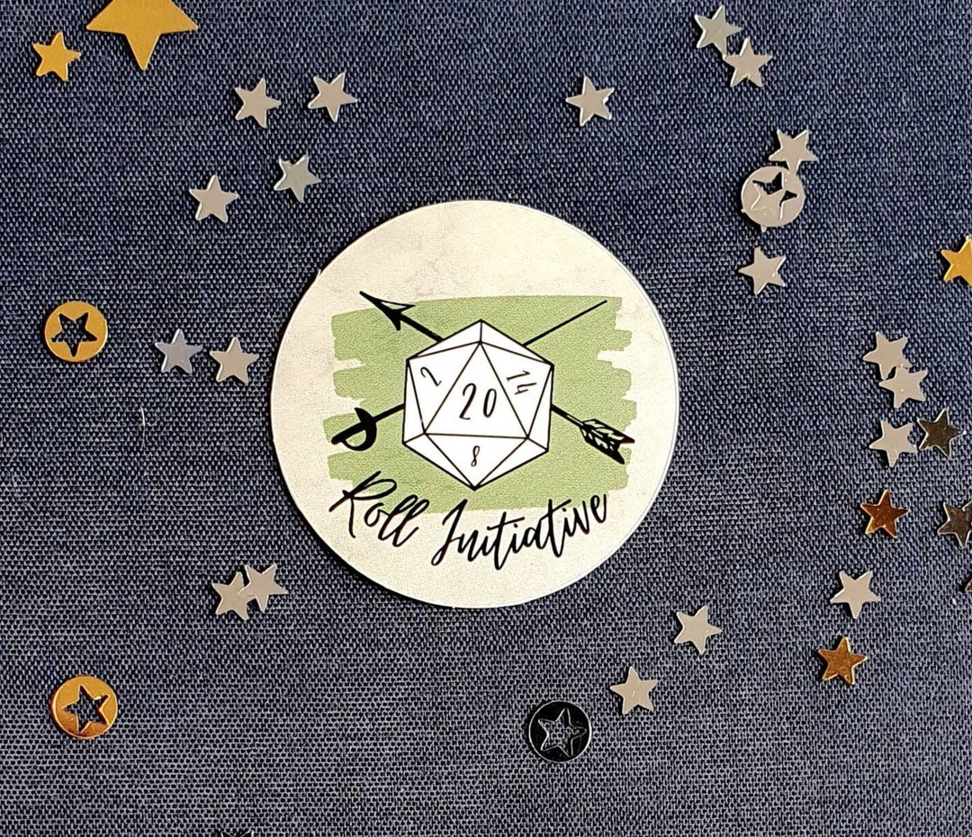 Roll Initiative D&D Dice Sticker - Etsy