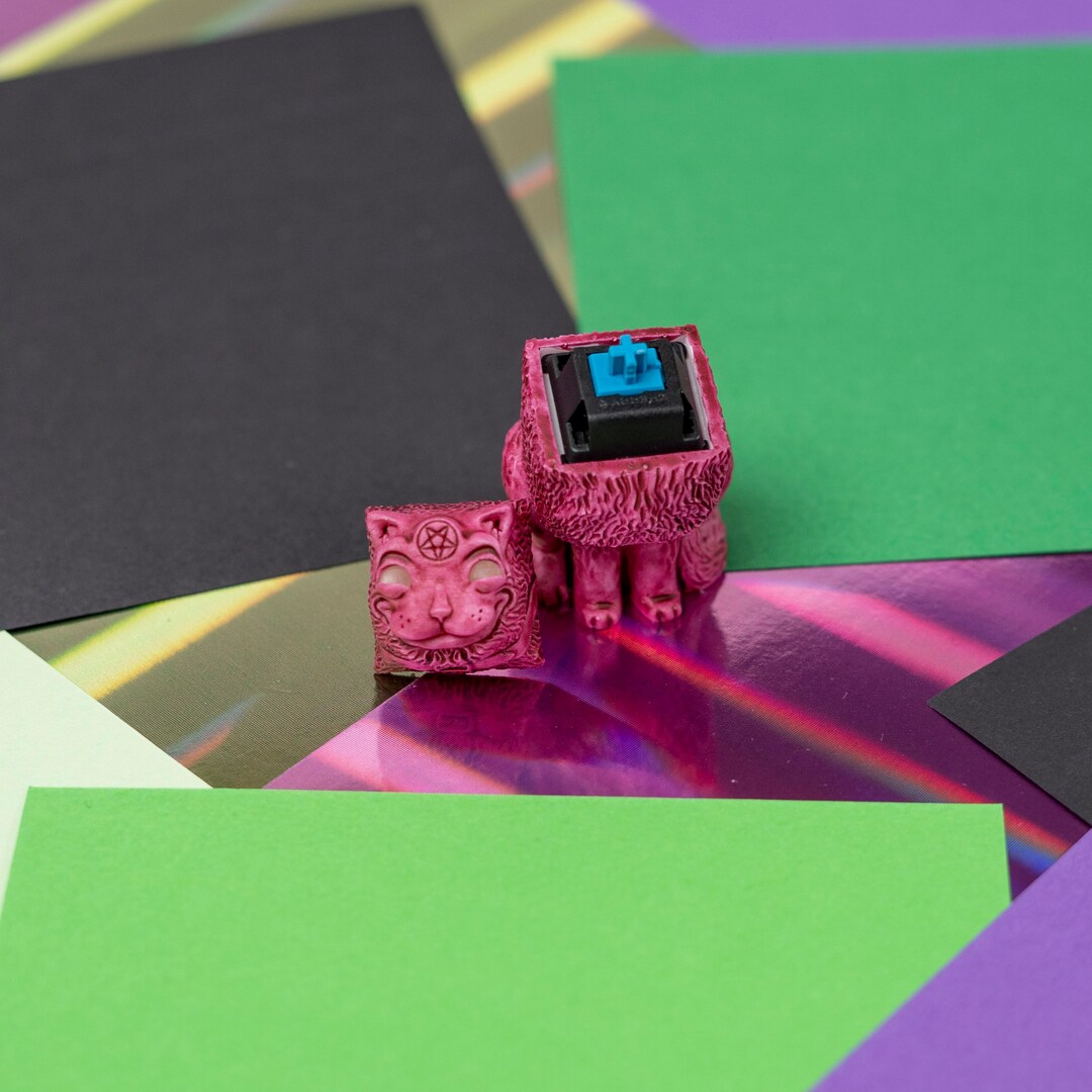 Devil Cat Artisan Keycap Display Raspberry Photopolymer - Etsy
