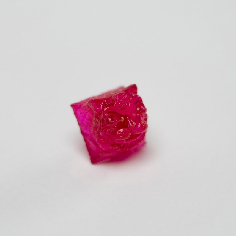 Devil Cat Artisan Keycap Display Jelly Pink 3d Resin - Etsy