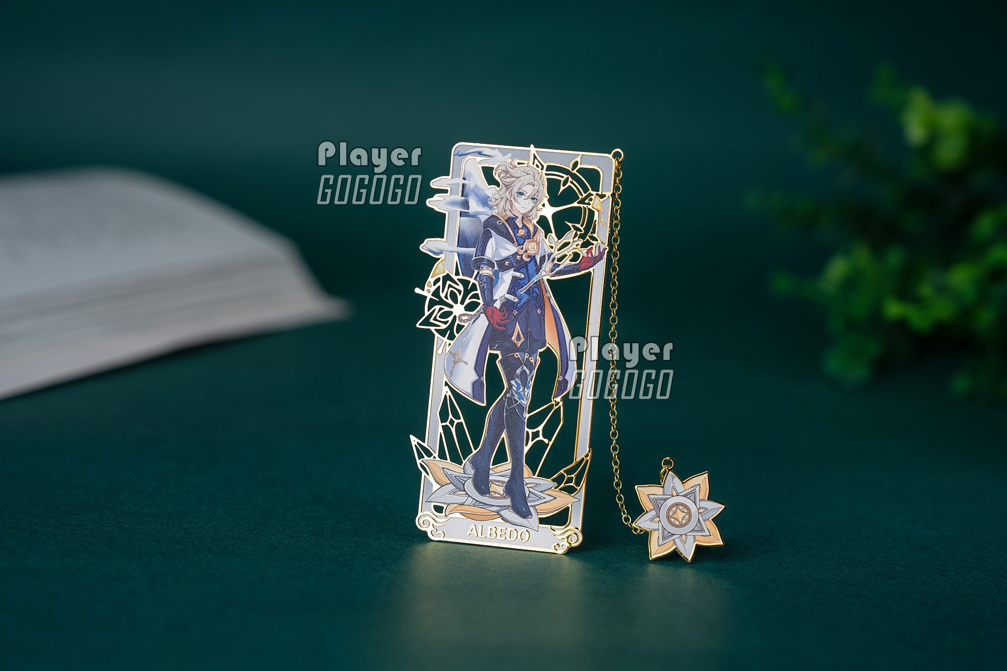 Genshin Impact Albedo Enamel Bookmark Copper Bookmark of - Etsy