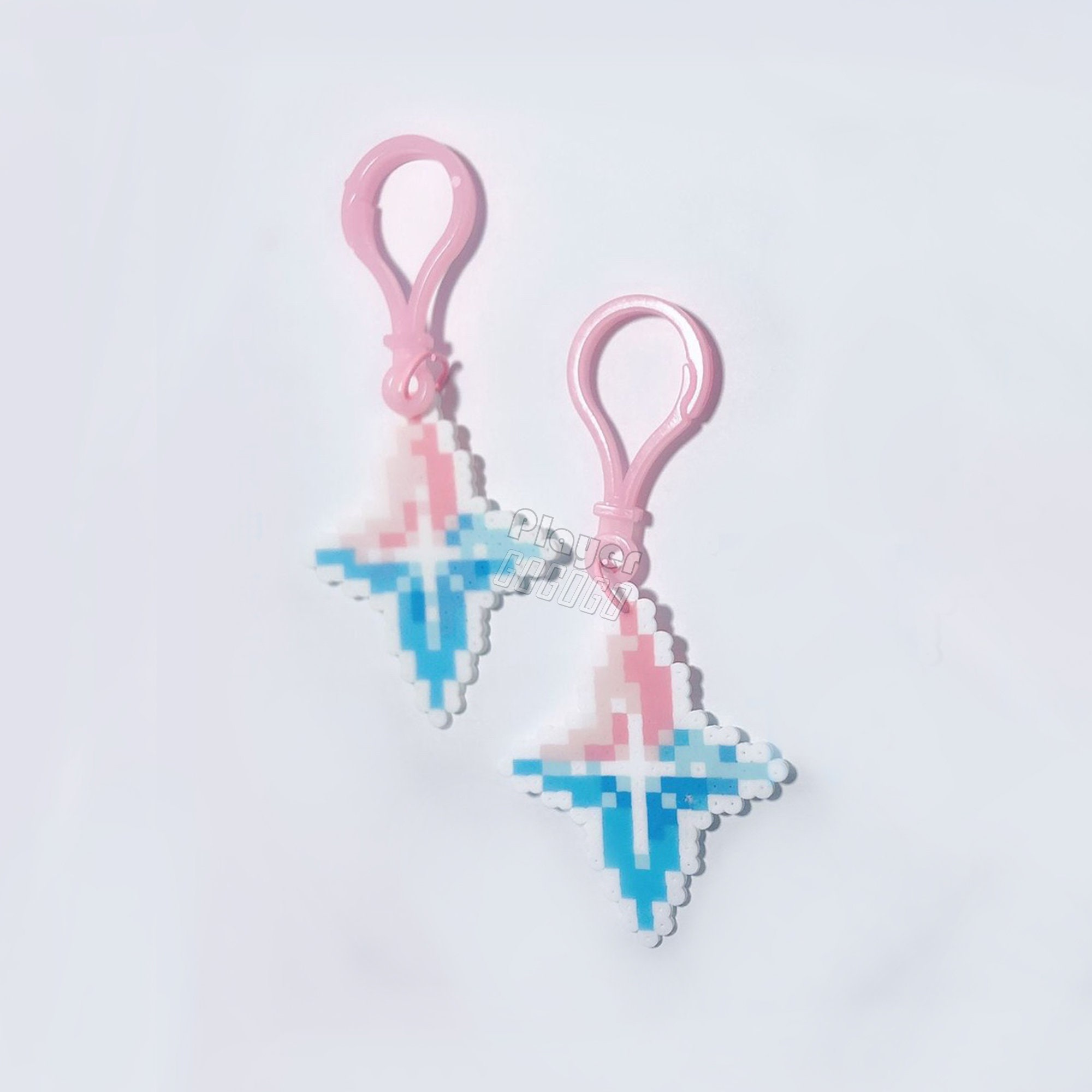 Genshin Impact Primogem Perler Keychain Genshin Fuse Beaded - Etsy UK