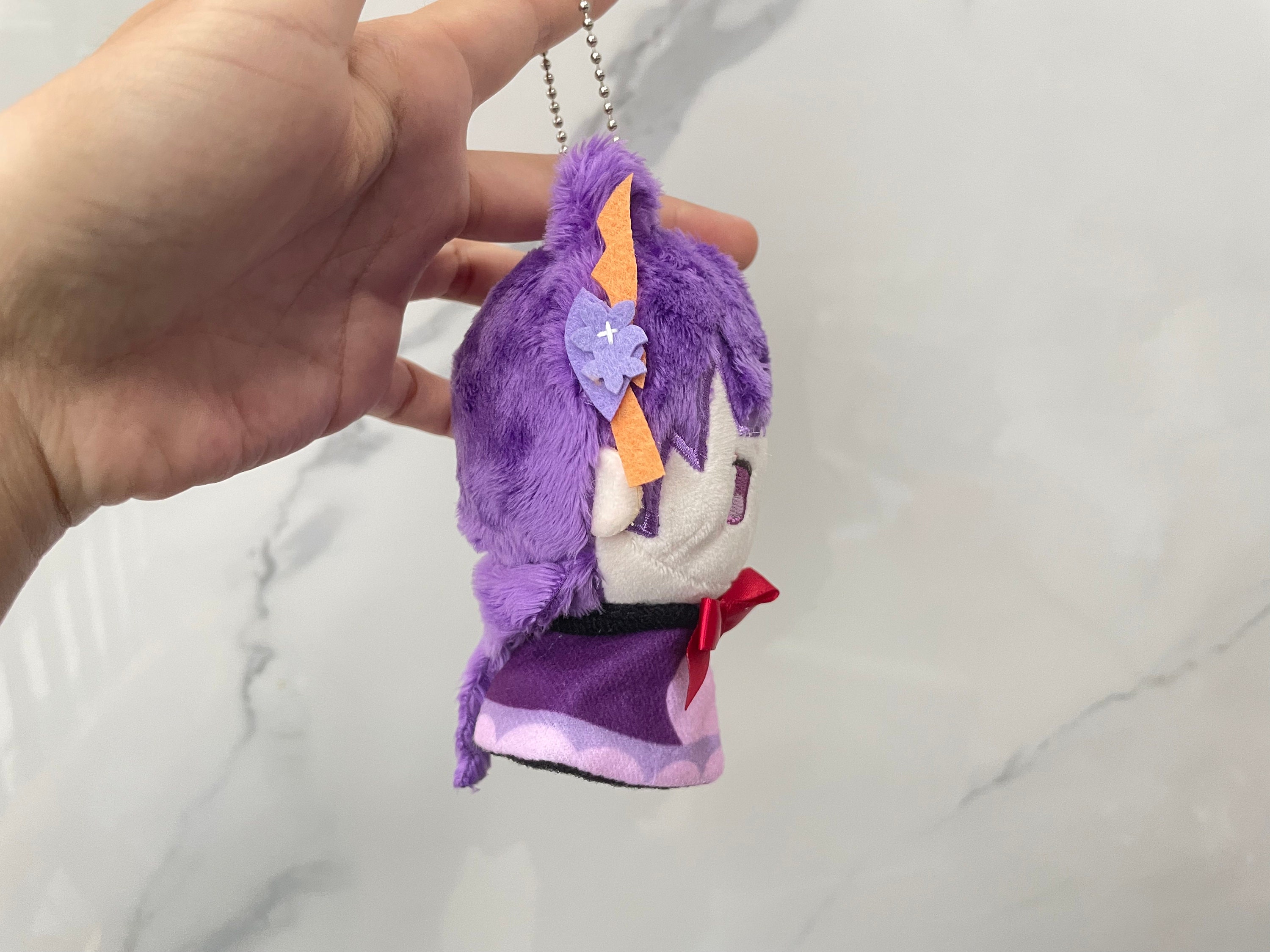 Genshin Impact Raiden Shogun Emoji Embroidered Plushie Raiden - Etsy