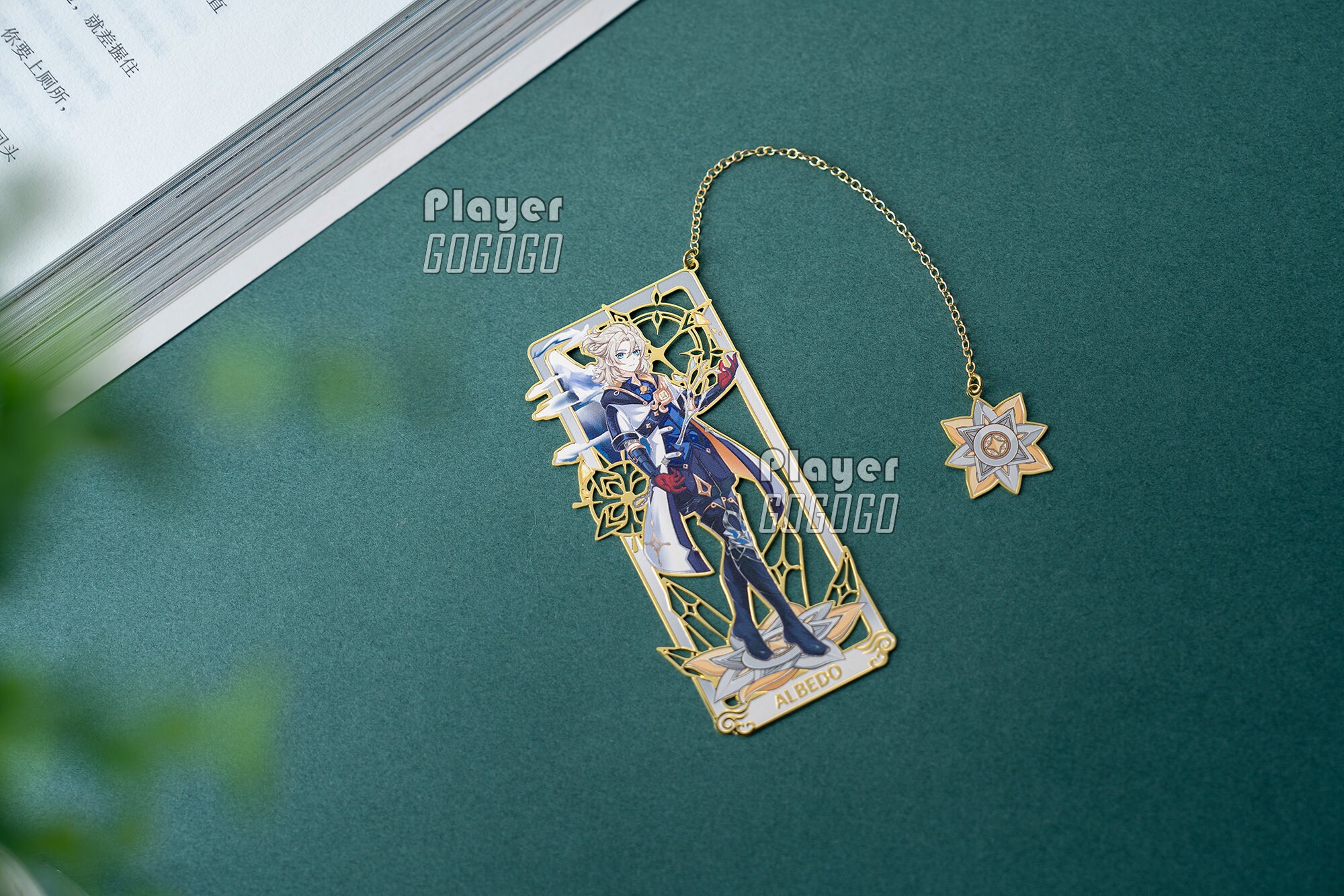 Genshin Impact Albedo Enamel Bookmark Copper Bookmark of - Etsy