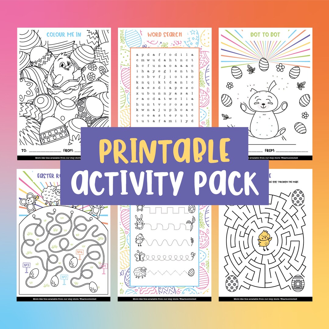 EASTER ACTIVITY SHEETS Printable, Fun Easter Games, Easter School Game ...