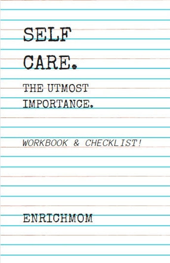 Self-care Workbook and Checklist - Etsy