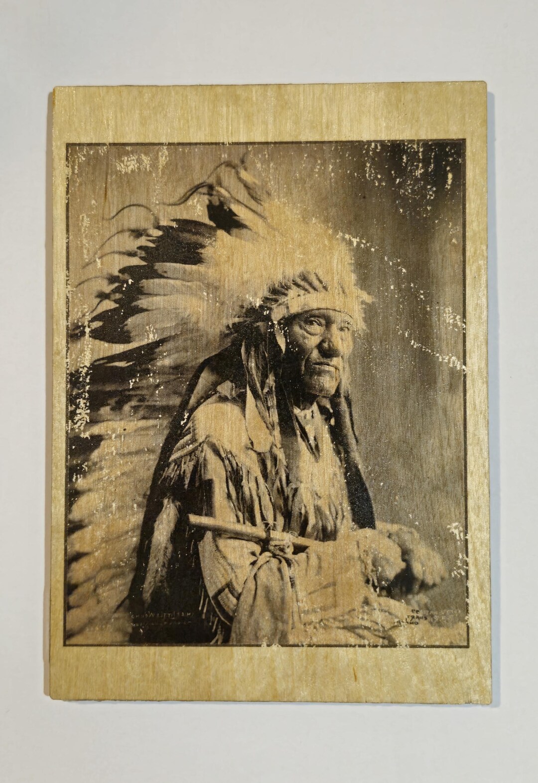 Wooden Postcards Set of 3 – Native American Chiefs Portraits | Handmade ...