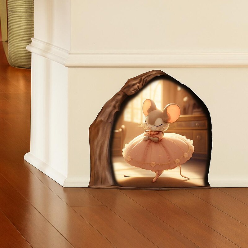 Mouse Hole Wall Decal - Etsy