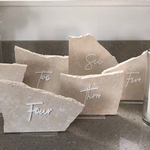 Stone Table Numbers - Etsy