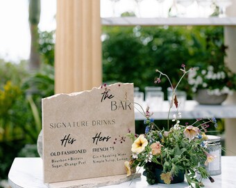 Daylight Marble Bar Sign Wedding Signs Event Signs Custom Signs Marble ...