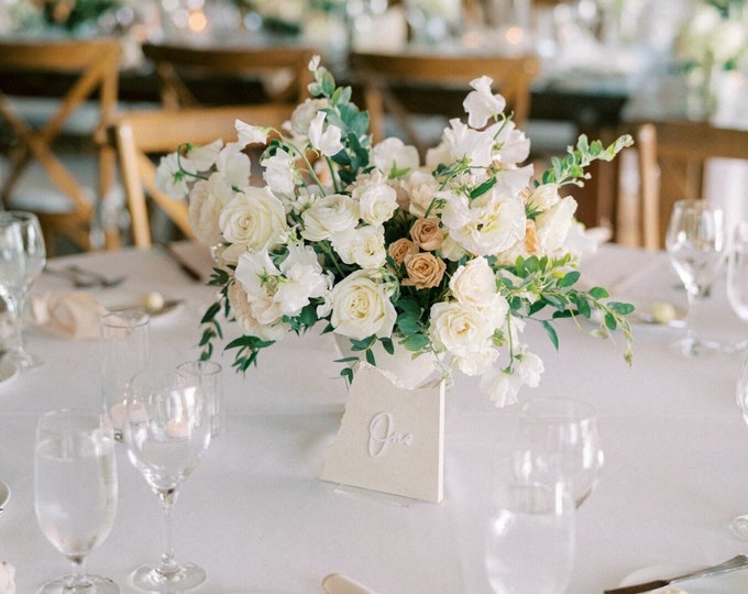 Classic Travertine Stone Table Numbers Numerical - Etsy