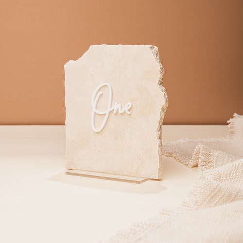 Stone Marble Table Numbers Wedding Table Numbers Natural - Etsy Canada