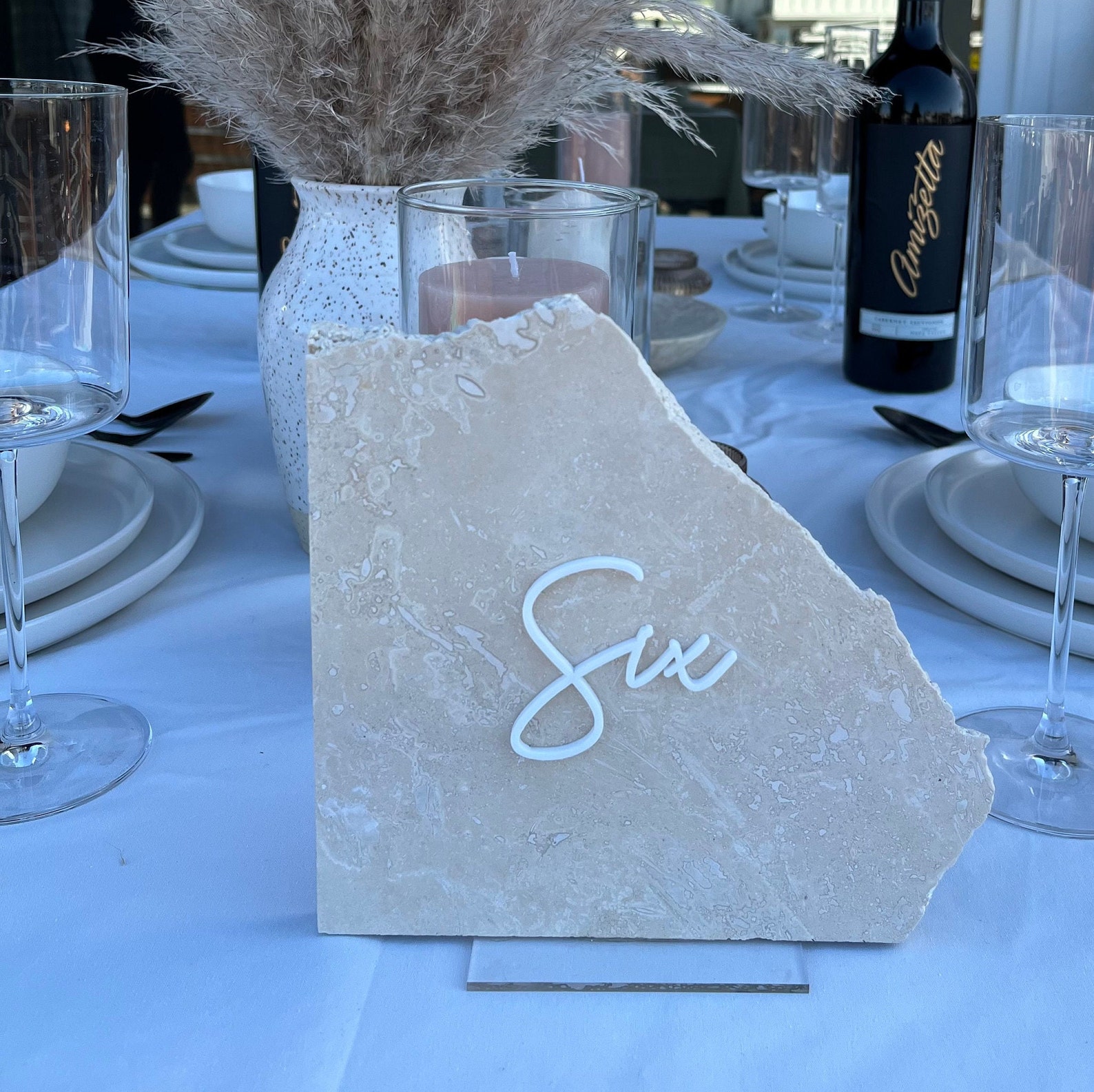 Stone Table Numbers - Etsy