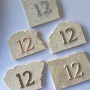 Stone Table Numbers - Etsy