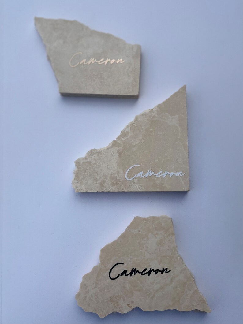 Stone Name Place Cards - Etsy