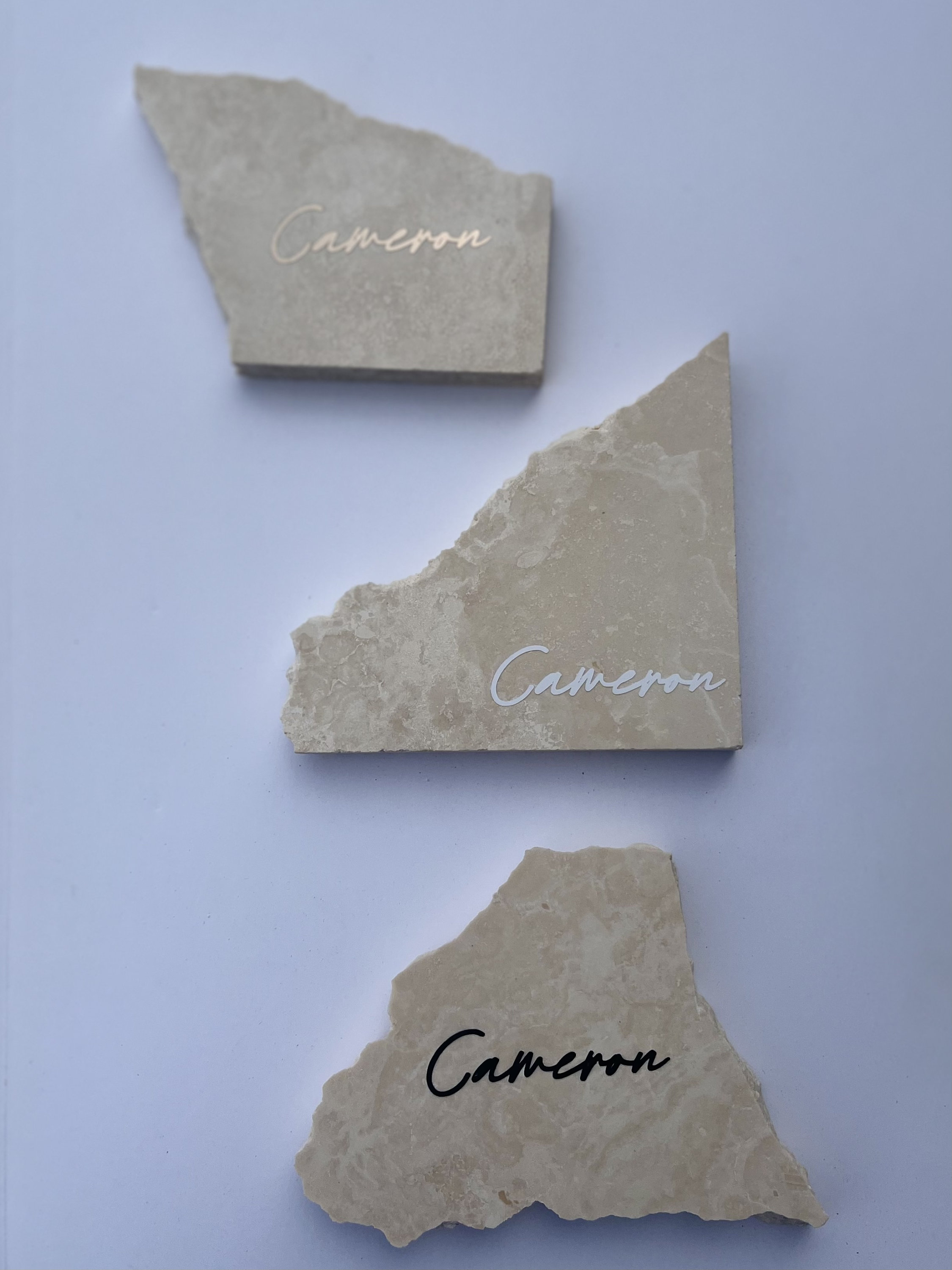 Stone Name Place Cards - Etsy