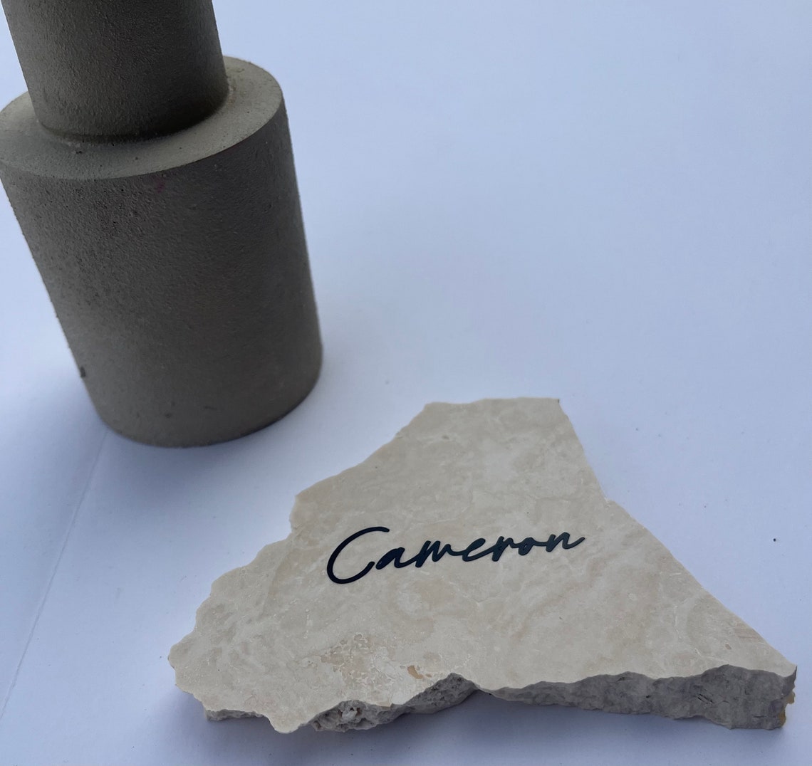 Stone Name Place Cards - Etsy