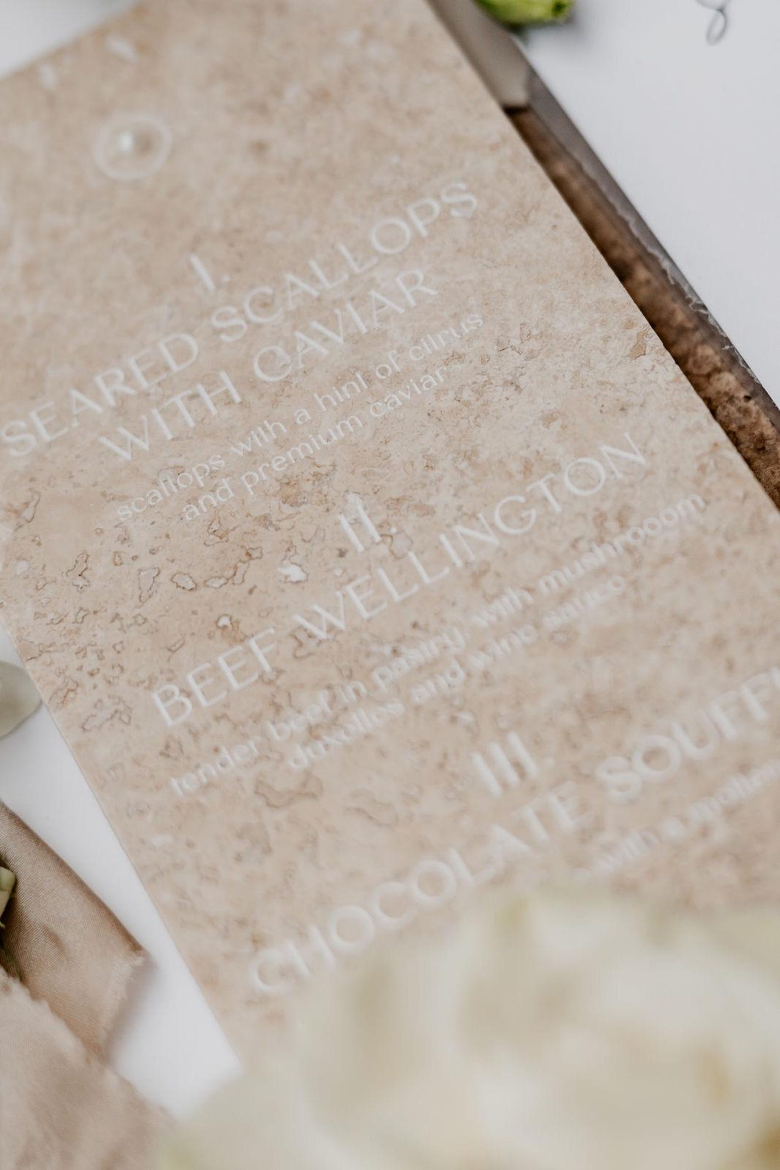 Stone Menus - Etsy