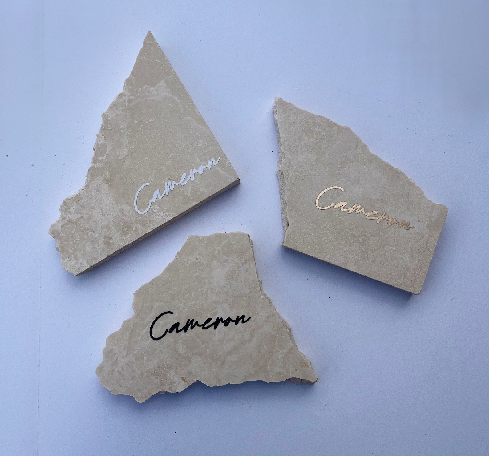 Stone Name Place Cards - Etsy