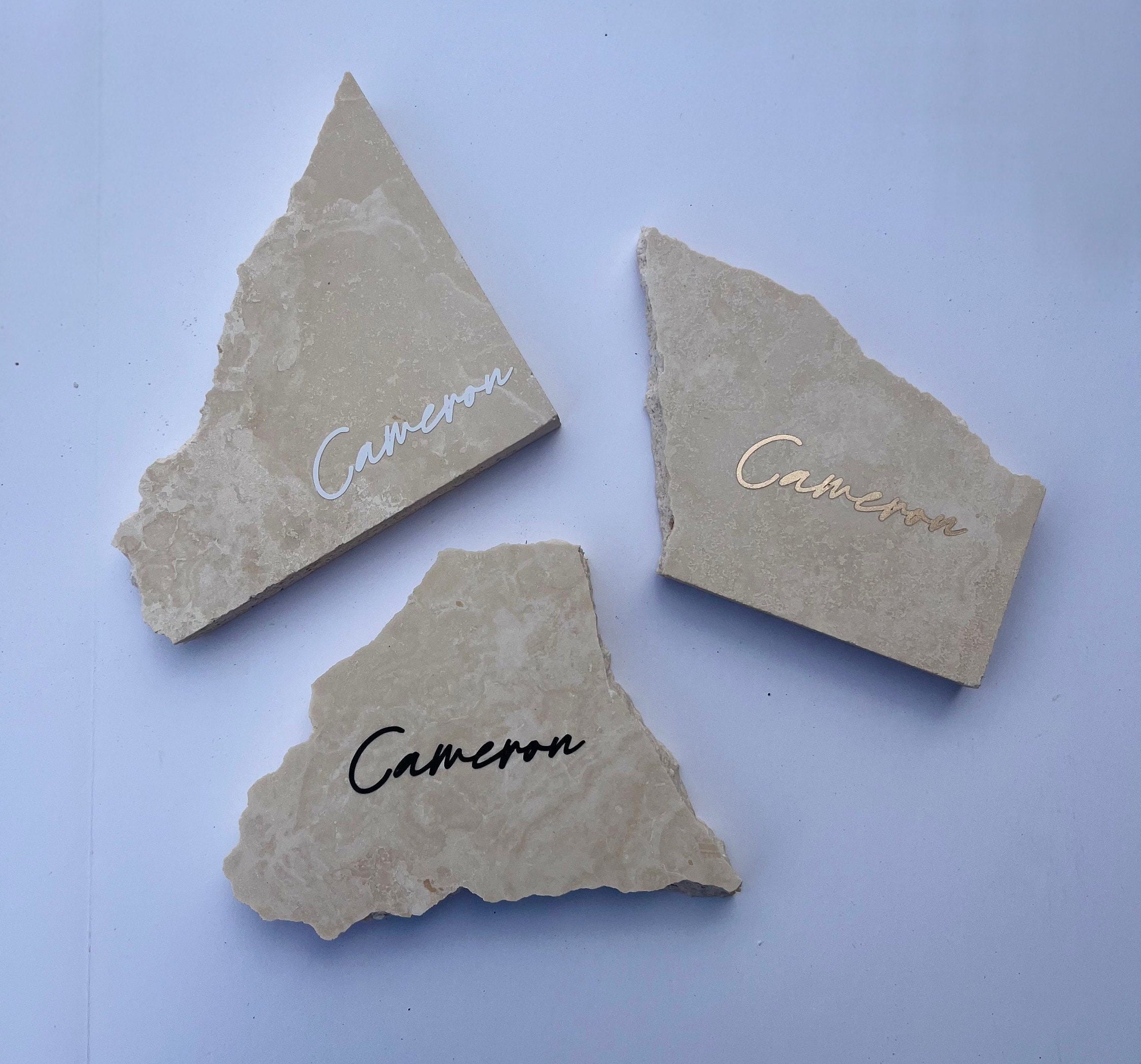 Stone Name Place Cards - Etsy