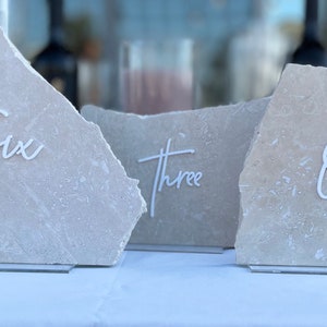 Stone Table Numbers - Etsy
