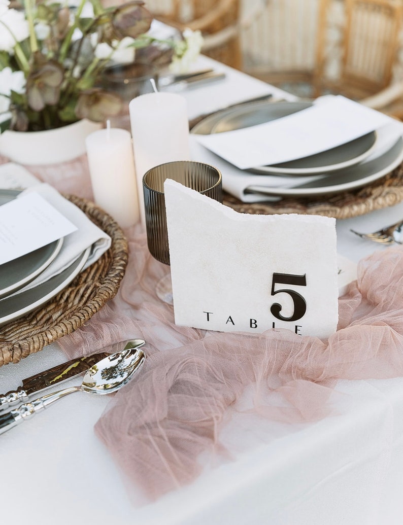 Stone Table Number - Etsy