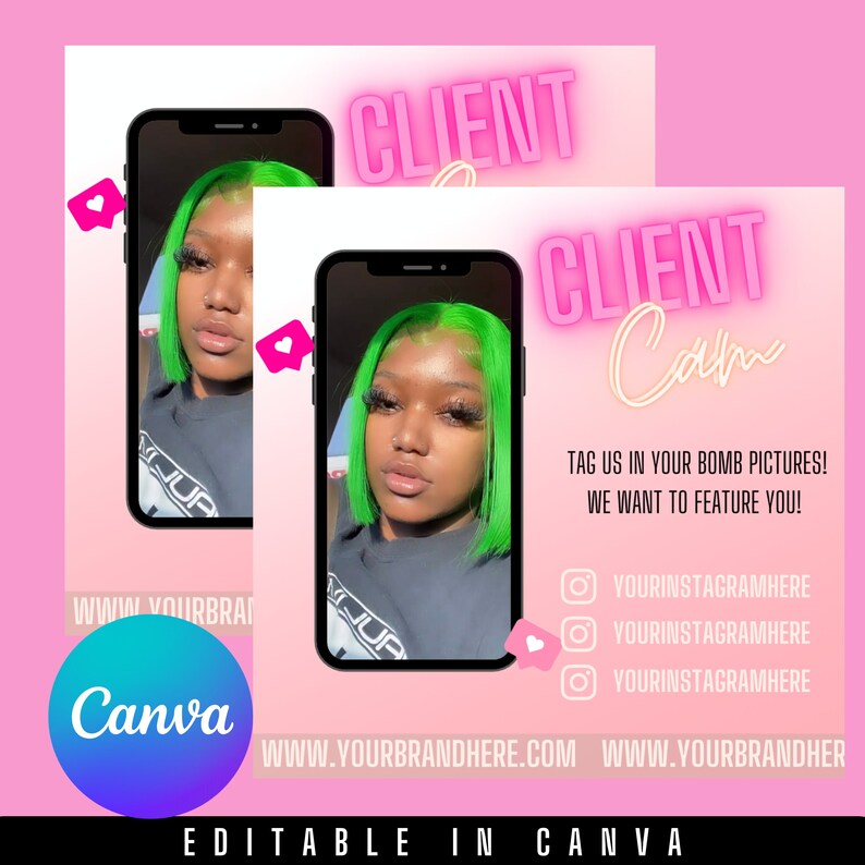Client Cam Editable Template in Canva - Etsy