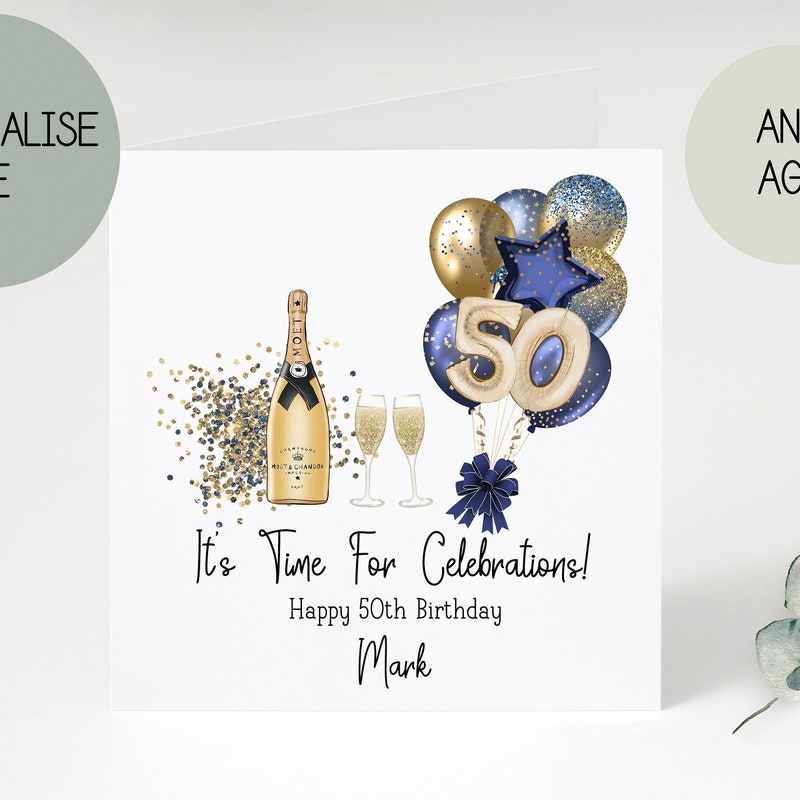 50th Birthday Cards for Men - Etsy UK