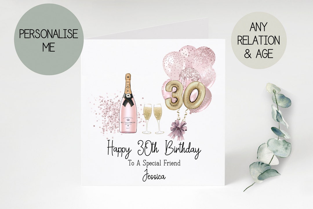 30th Birthday Card | Greetings Card | Birthday Day Card for Her ...