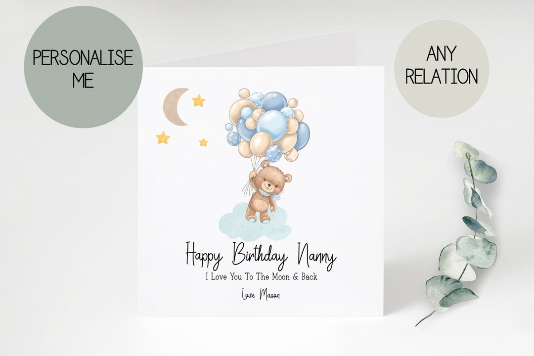 Birthday Card for Nanny | Nanny Card | Card for Nanny | Card for Her ...