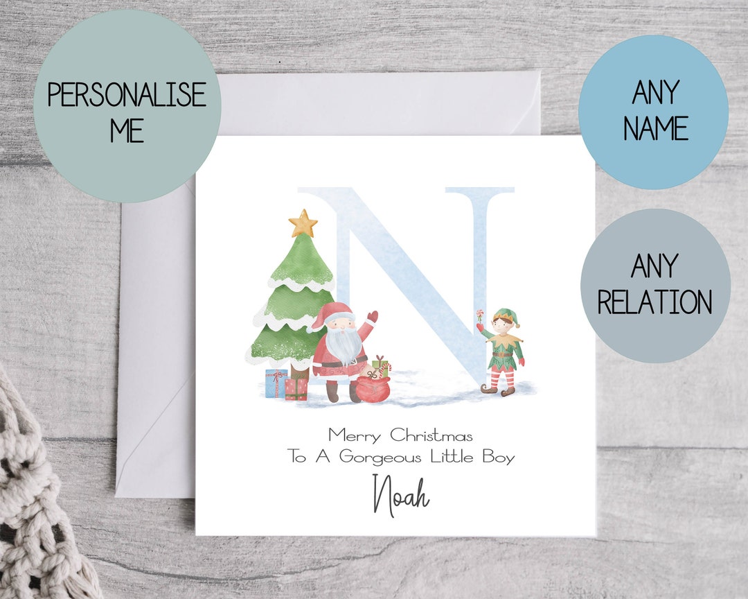 Christmas Card for Little Boy Christmas Card for Baby Boy Christmas ...