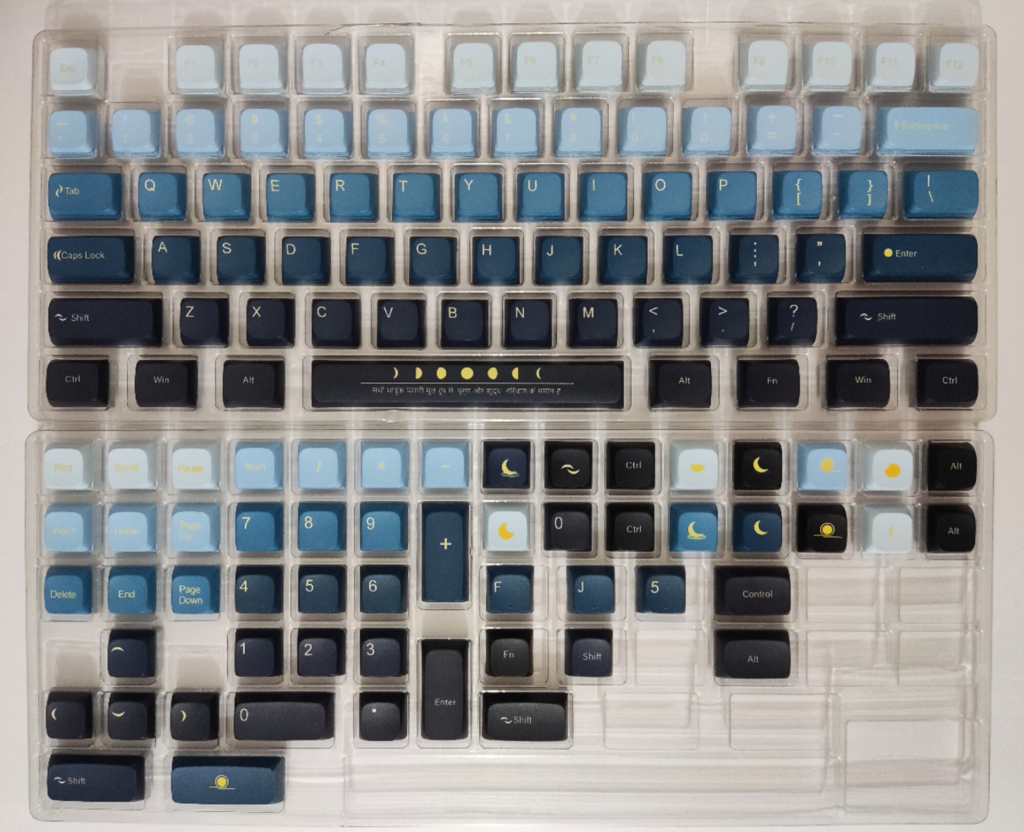 130 Moon Keys Keycap Moon Phase Keycap Set Blue Gradient | Etsy