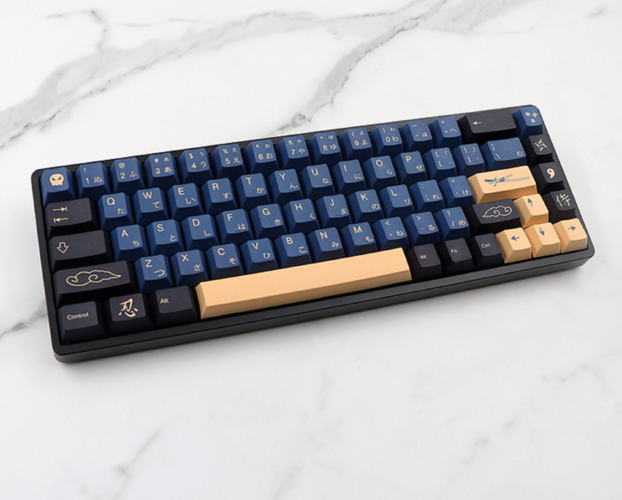 135 Keys Blue Samurai Themed Keycaps Set COOL Blue Keycap - Etsy
