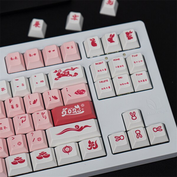 Pink Korean Keycaps - Etsy