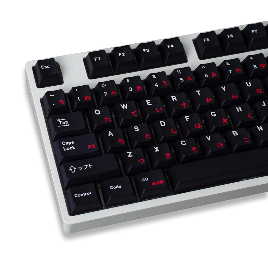 132 Keys Red Cyrillic Keycaps Set White Red Printing Keycap - Etsy