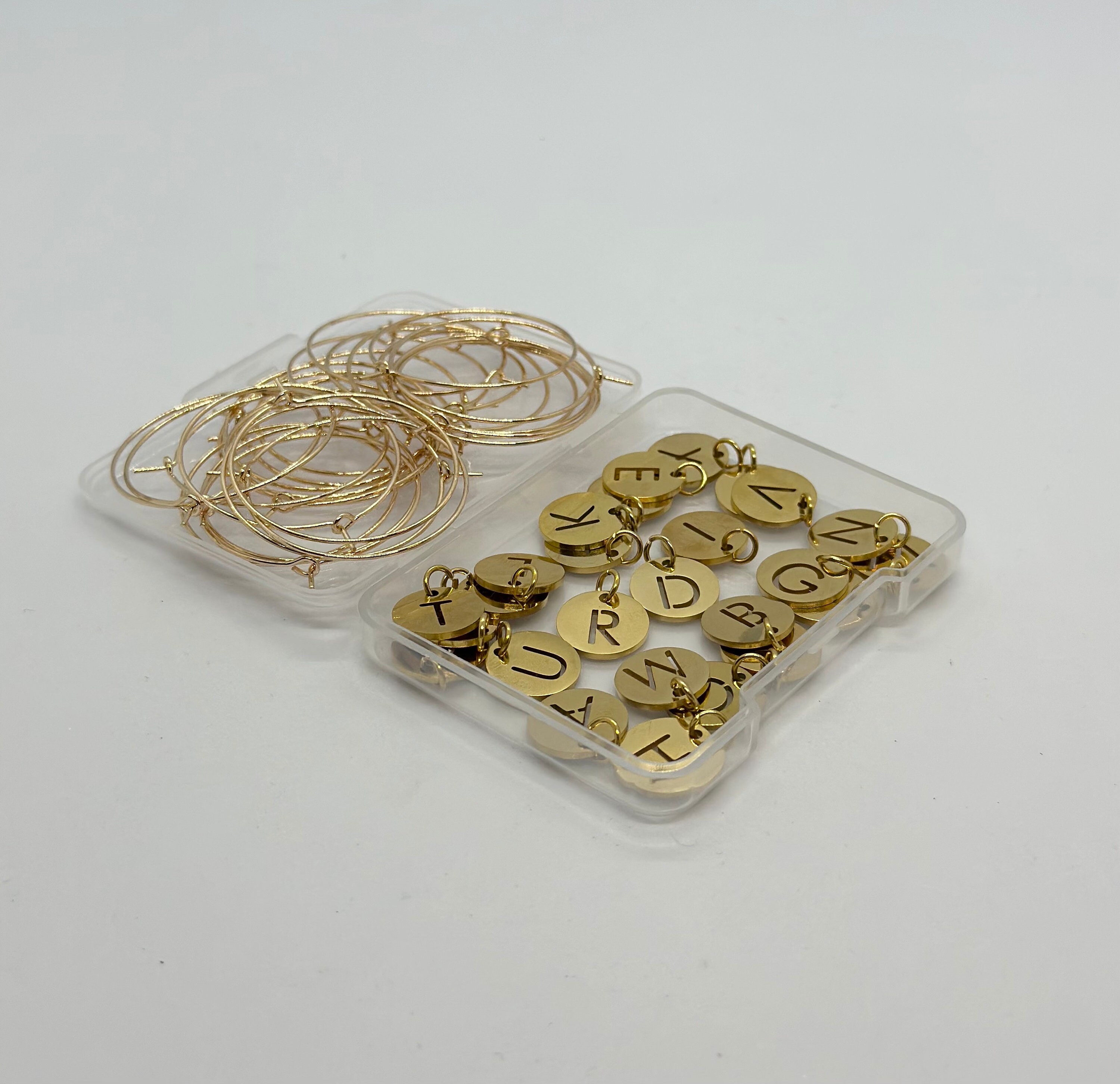 Alphabet Set Wine Glass Charms Markers Gold Letter Charm - Etsy