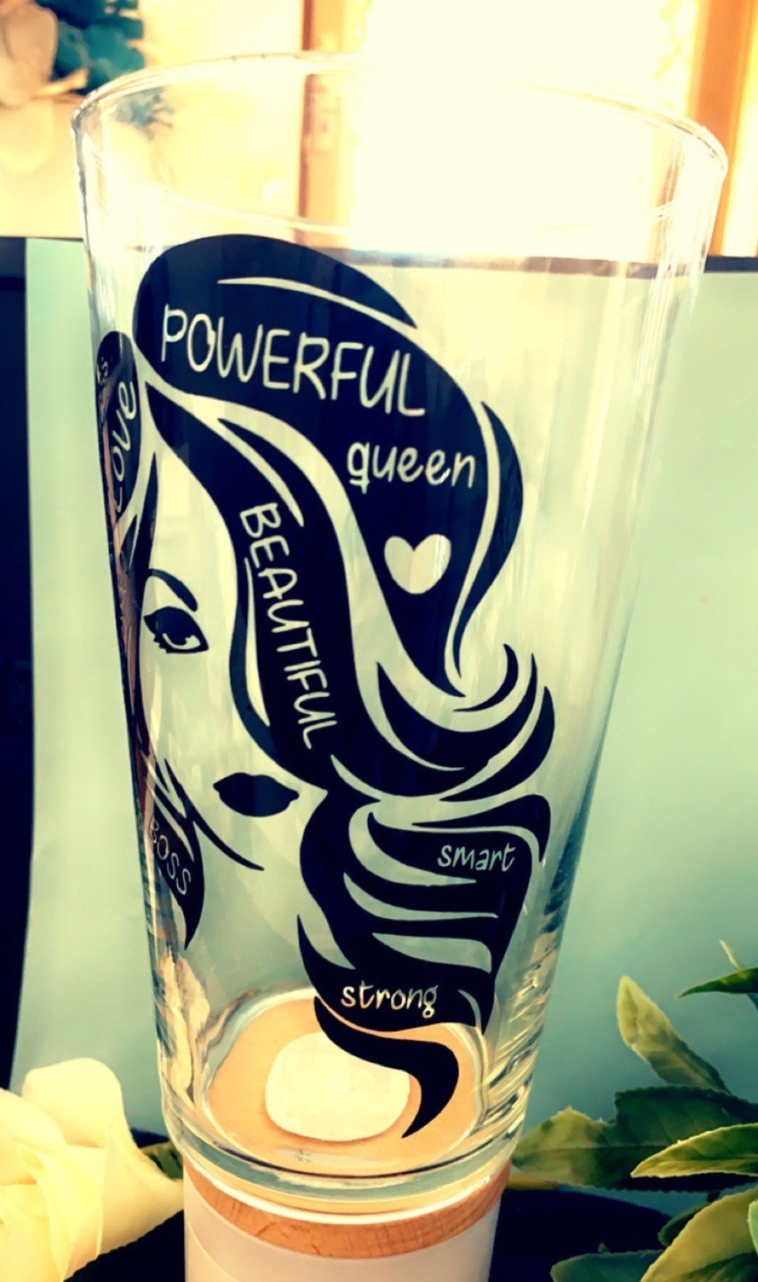 Personalised Glass Vase, Motivational Vase, Cute Homeware, Decorative ...