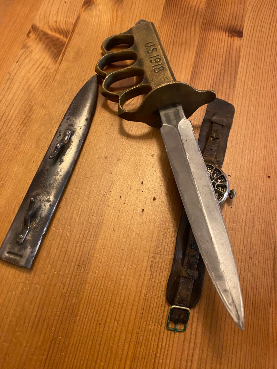 Authentic WW1 Knuckle Buster Trench Knife Au Lion - Etsy
