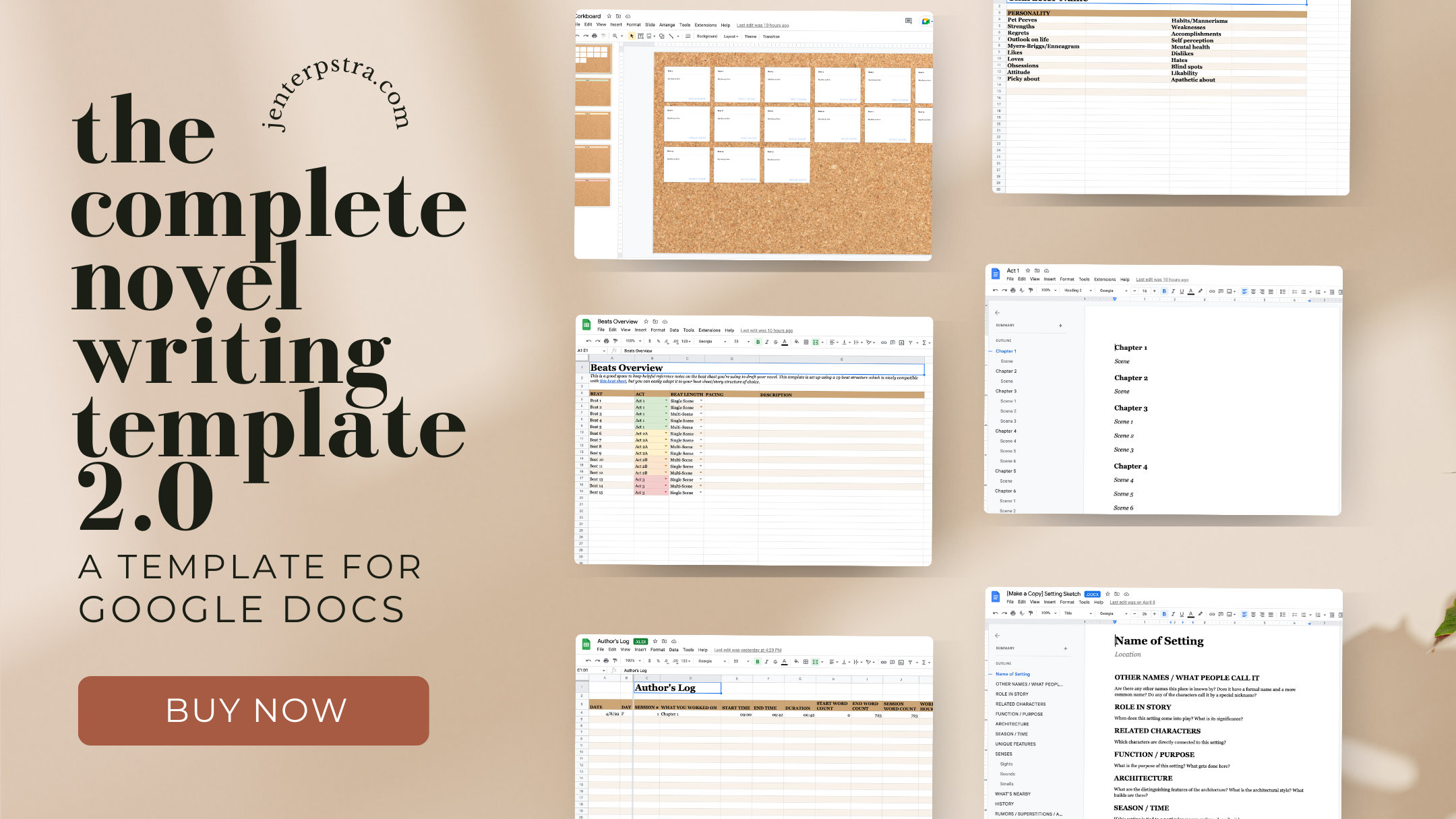 The Complete Novel Writing Template for Google Docs Novel Writing ...