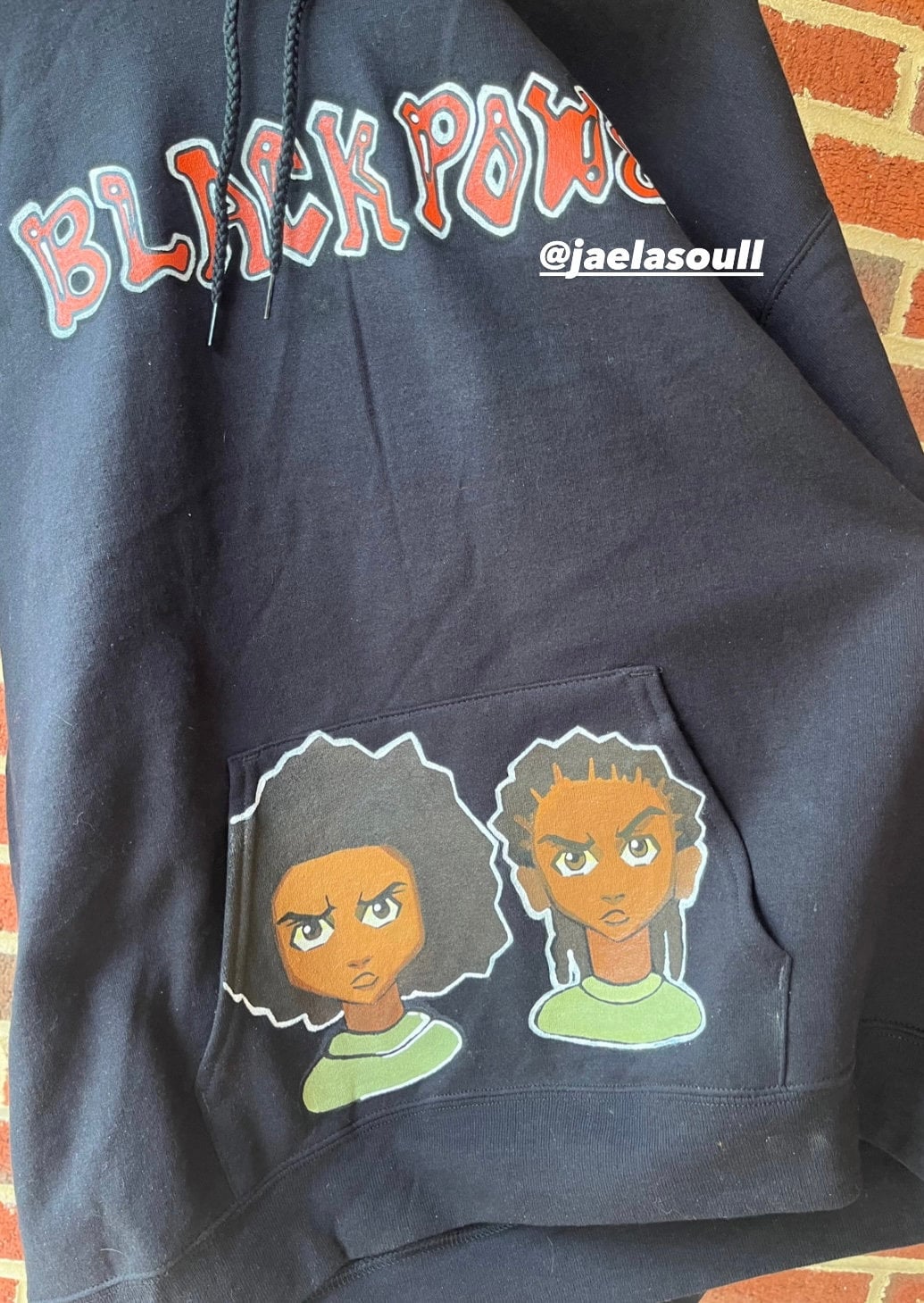 Custom black Power/boondocks Hoodie - Etsy