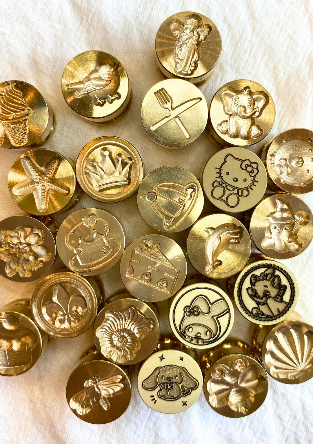 Mini Wax Seal Stamps, 15mm Sealing Wax Stamps, HEAD ONLY, 30 Designs ...