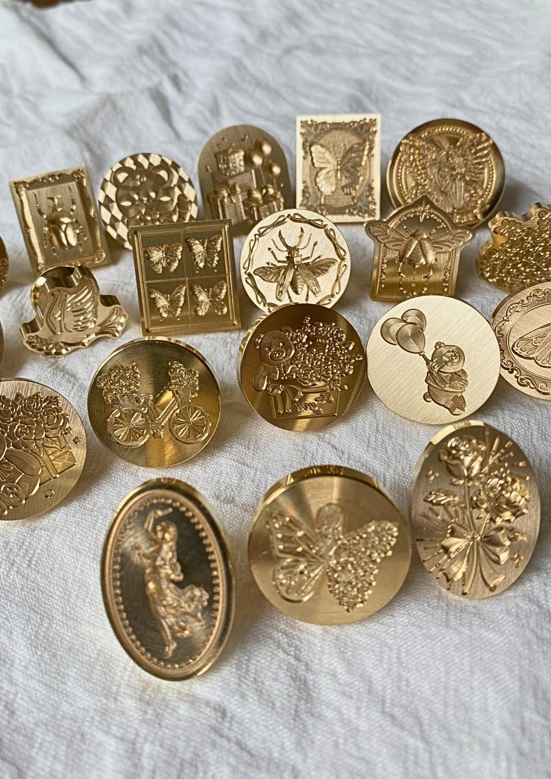 Wax Seal Stamps, HEAD ONLY, Insects, Butterflies, Roses, Hedgehog ...